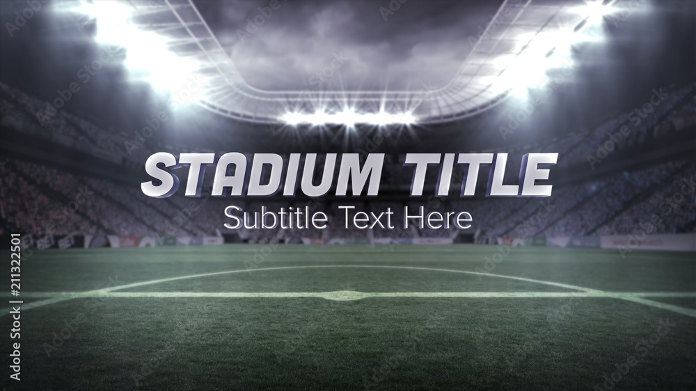 Realistic Stadium Title Stock Template | Adobe Stock