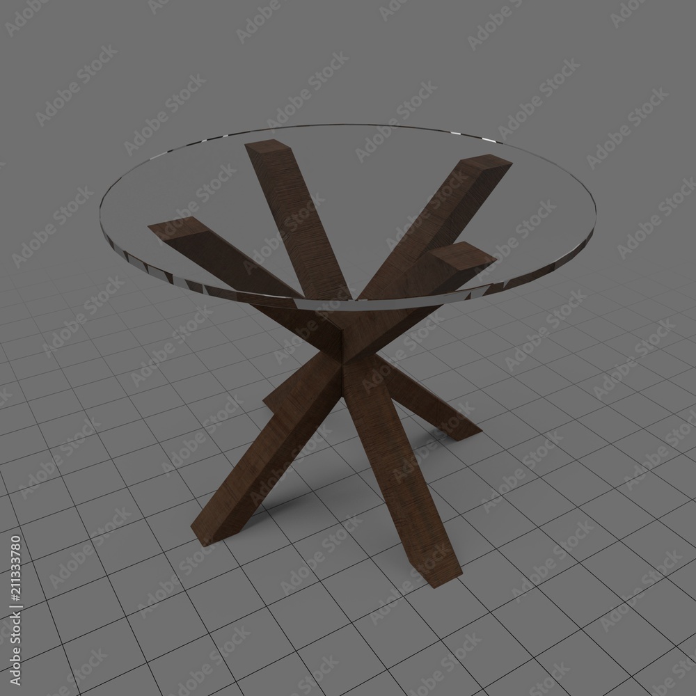 Modern round table Stock 3D asset | Adobe Stock