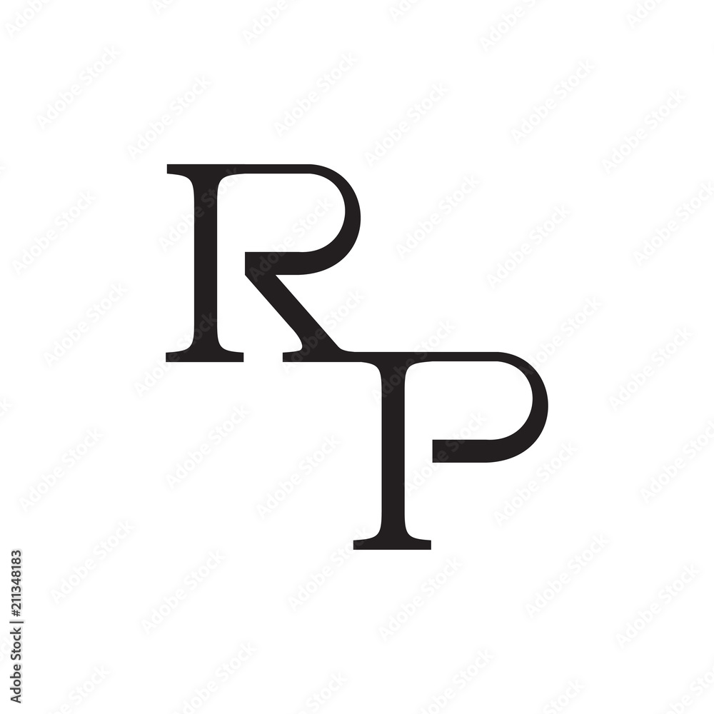 RP logo vector design Stock Vector | Adobe Stock