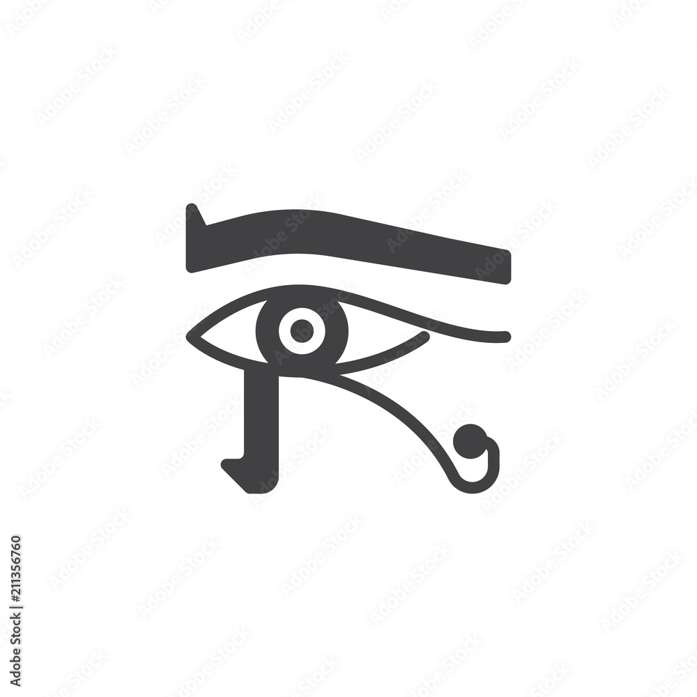 Egyptian eye vector icon. filled flat sign for mobile concept and web ...