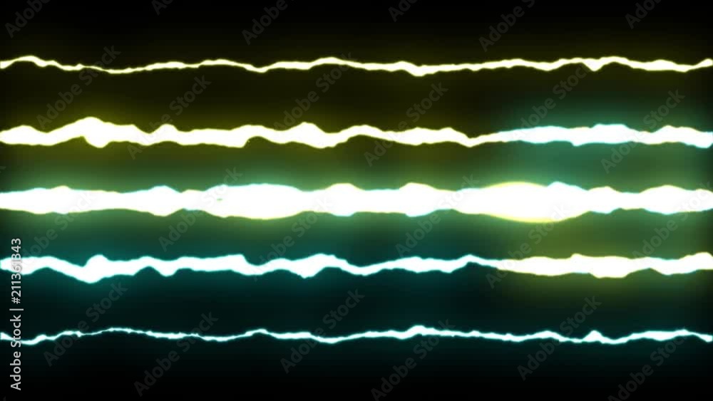 loopable BLUE YELLOW neon Lightning bolt symmetrical ZIG ZAG shape ...