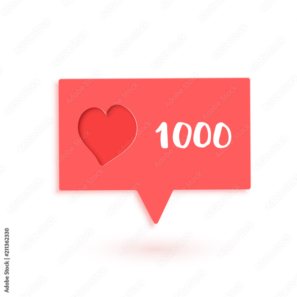 1000 likes thank you post. Vector illustration. Stock Vector | Adobe Stock