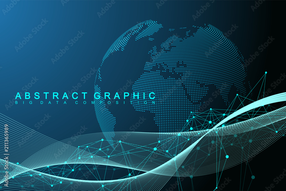 Big data visualization. Graphic abstract background communication ...