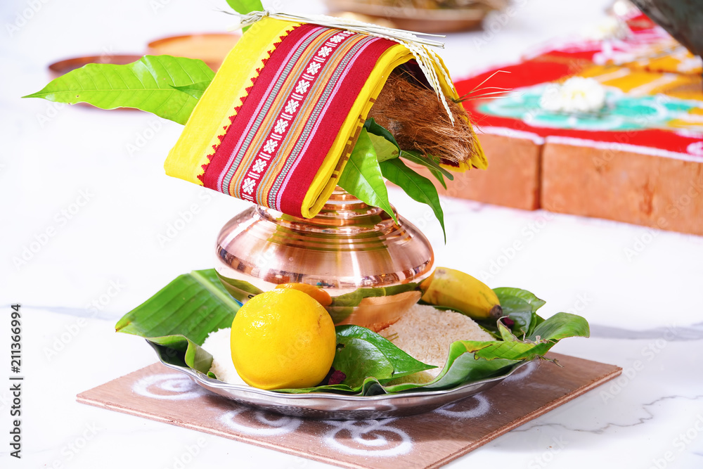 Indian Traditional Concept with Kalash Stock Photo | Adobe Stock