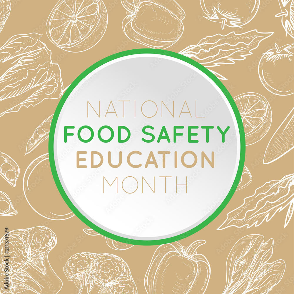 National Food Safety Education Month vector logo icon illustration ...