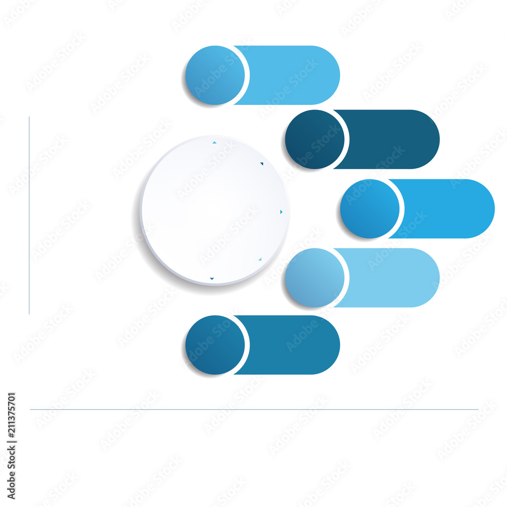 Process chart. Template infographics for presentation 5 options on ...
