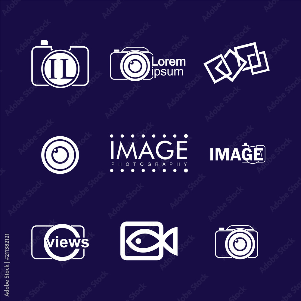 Photography vector set design element. Corporate branding identity ...