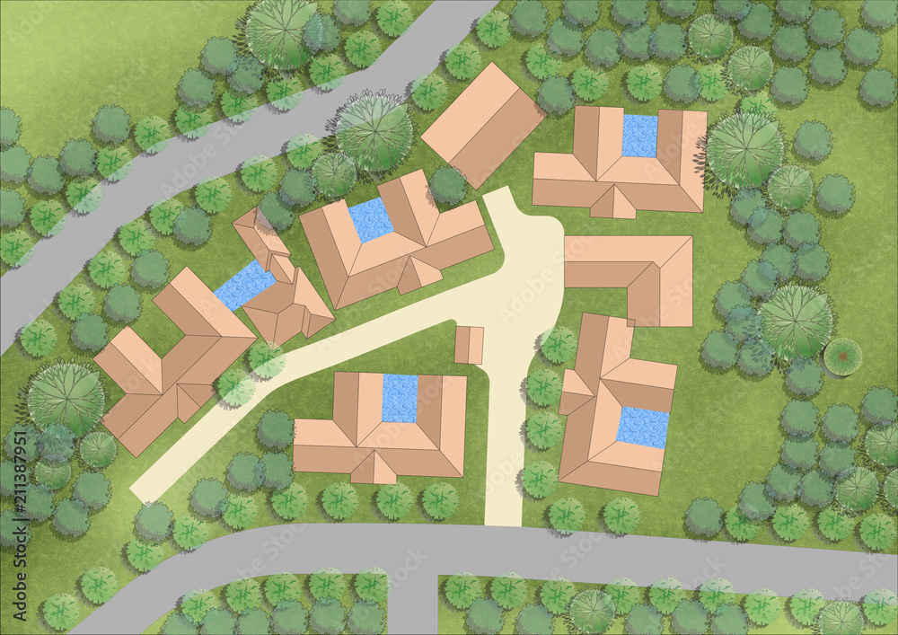 project lay out plan presentation chart for artwork landscape Stock ...