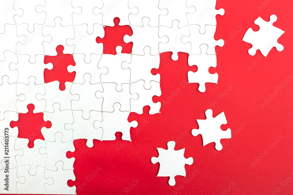 Missing piece in a jigsaw puzzle Stock Photo | Adobe Stock