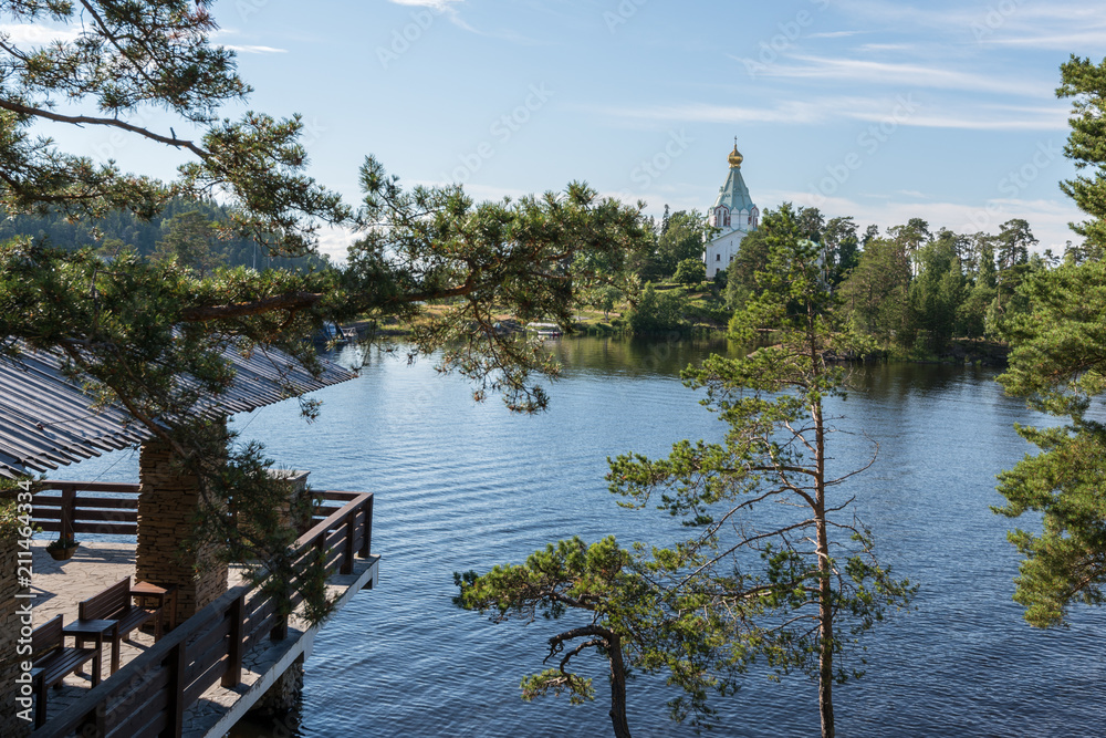 An amazing view of the Nikolsky Skete from the platform of the chapel ...