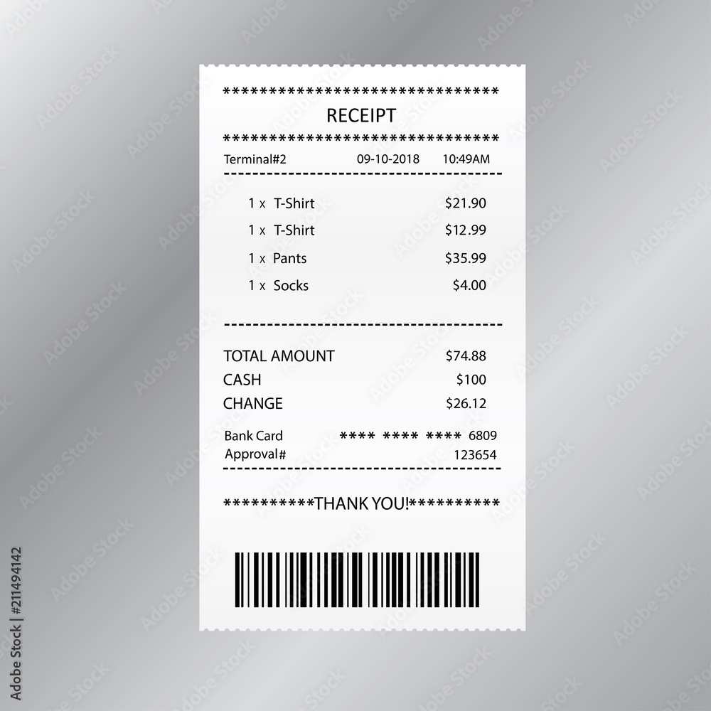 Receipt Bill Paper Invoice Receipt Template Stock Vec - vrogue.co Receipt Bill Paper Invoice Receipt Template Stock Vec - vrogue.co