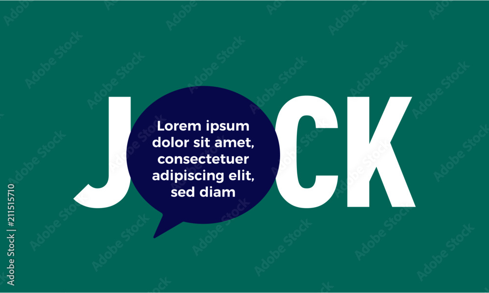 JOCK Concept with Textbox Template. Participate in activity idea. Jock ...