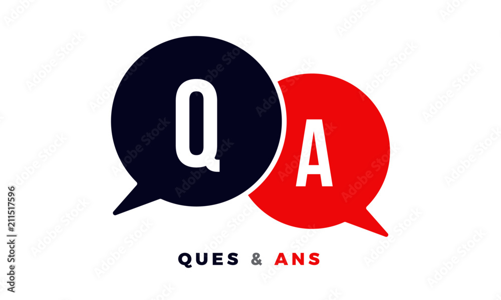 Question and Answers Vector Typography Poster. FAQ Concept. Q&A symbol ...