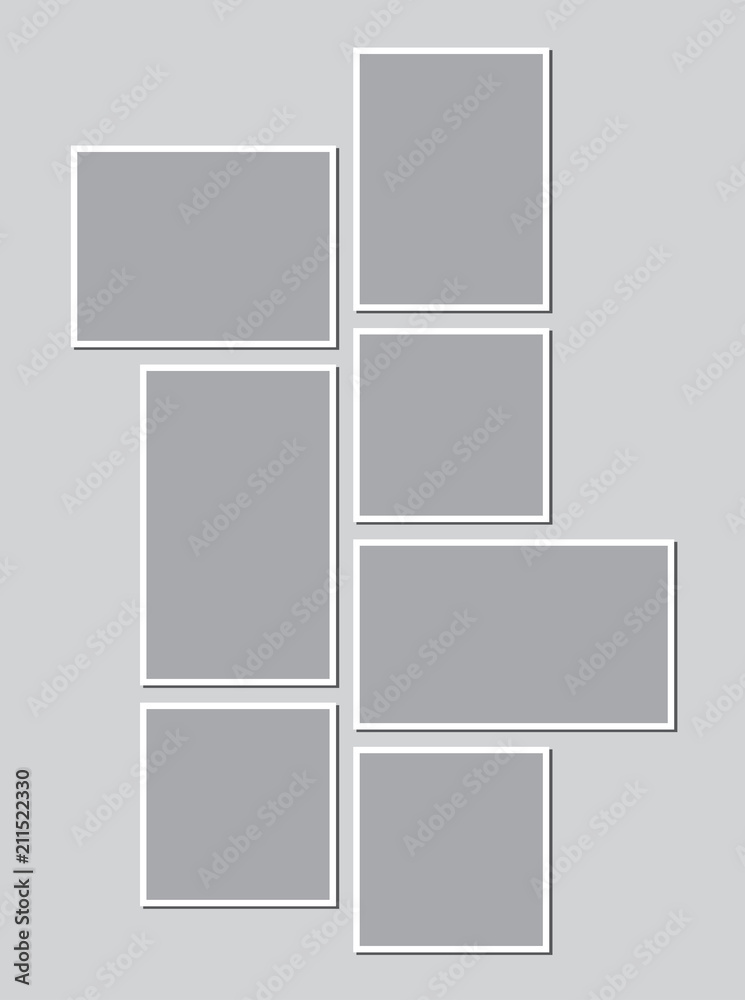 Templates collage frames for photo or illustration. Montage photo frame ...