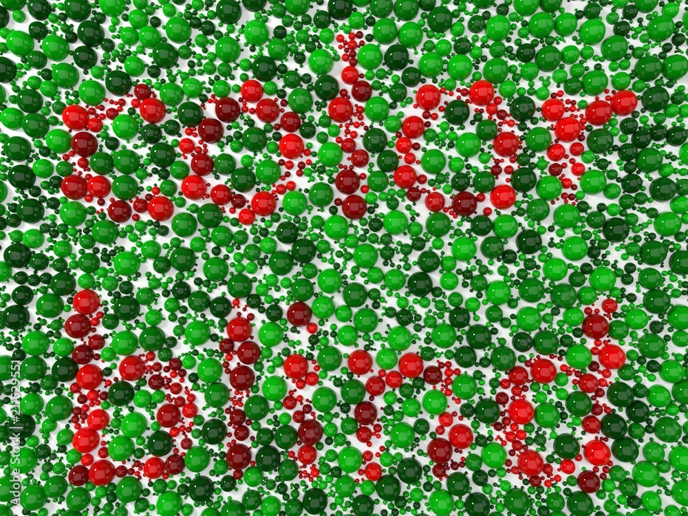 color blindness test with spheres. 3d illustration Stock Illustration ...