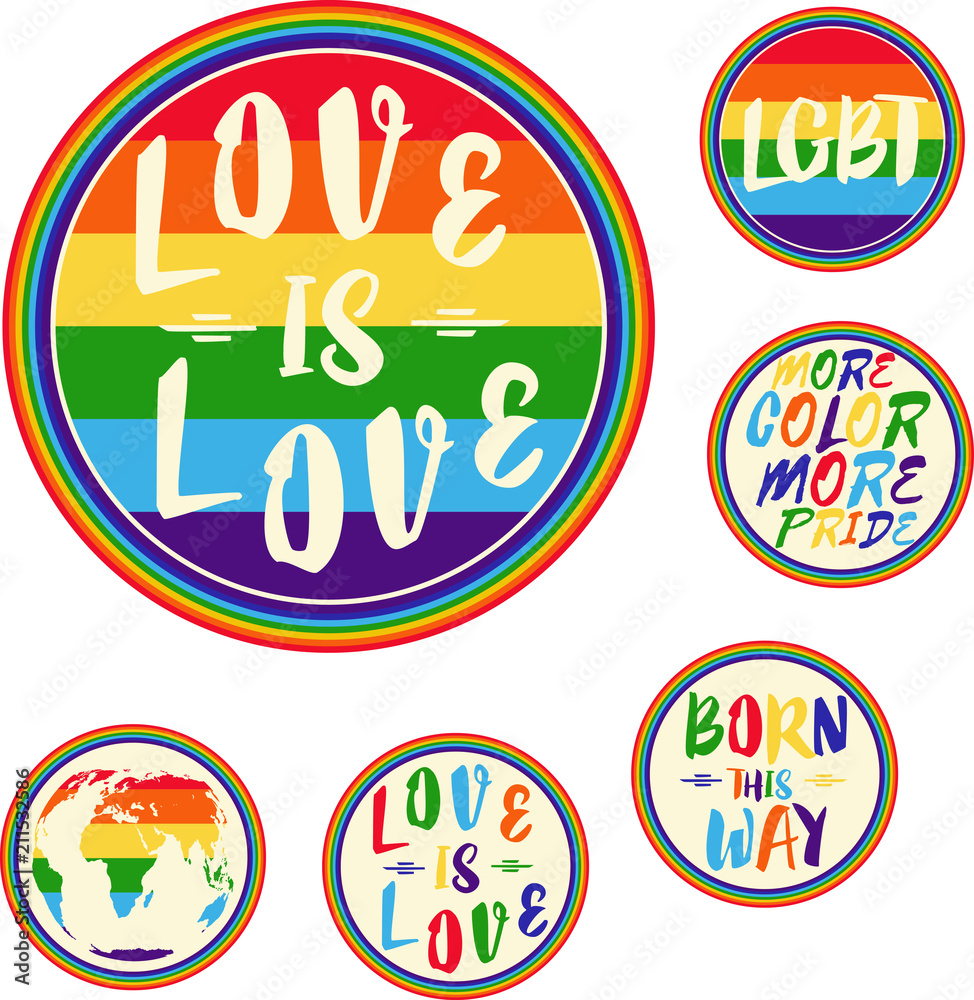 LGBT rights symbols. Gay parade slogan Stock Vector | Adobe Stock