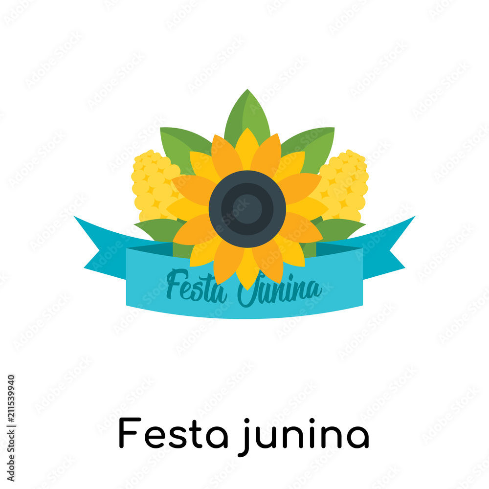 Festa junina icon vector sign and symbol isolated on white background ... Festa junina icon vector sign and symbol isolated on white background ...