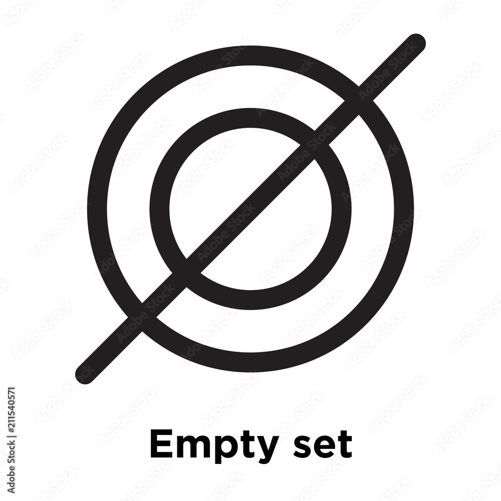 Empty set symbol icon vector sign and symbol isolated on white ... Empty set symbol icon vector sign and symbol isolated on white ...