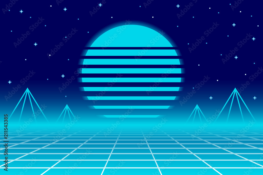 Recto Electro 80s Background. EPS10 Vector With Transparency Stock ...