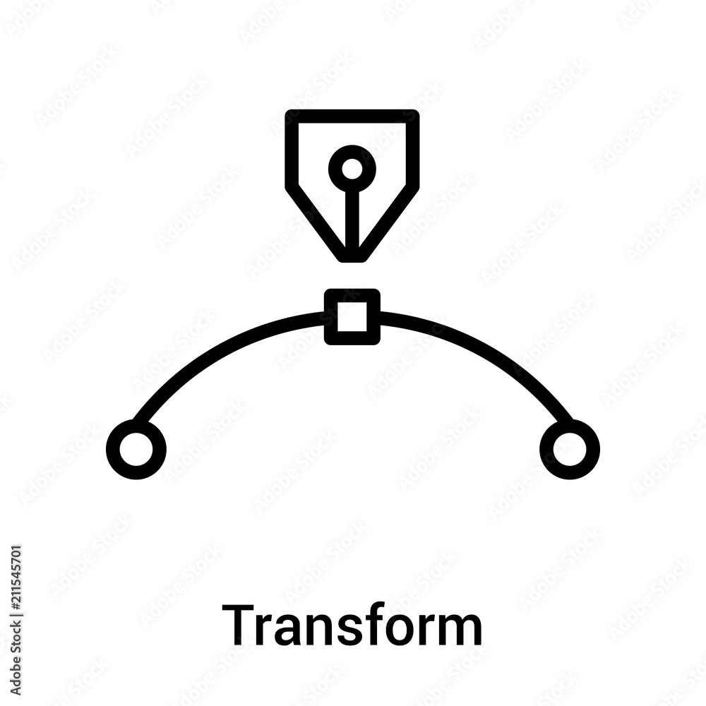 Transform icon vector sign and symbol isolated on white background ...