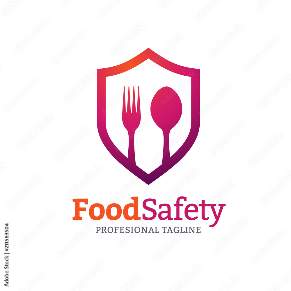 Food Safety Logo concept in vector format Stock Vector | Adobe Stock