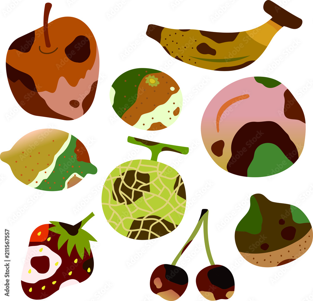 Rotten Fruit Cartoon