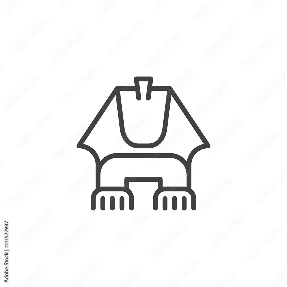 Egyptian sphinx outline icon. linear style sign for mobile concept and ...