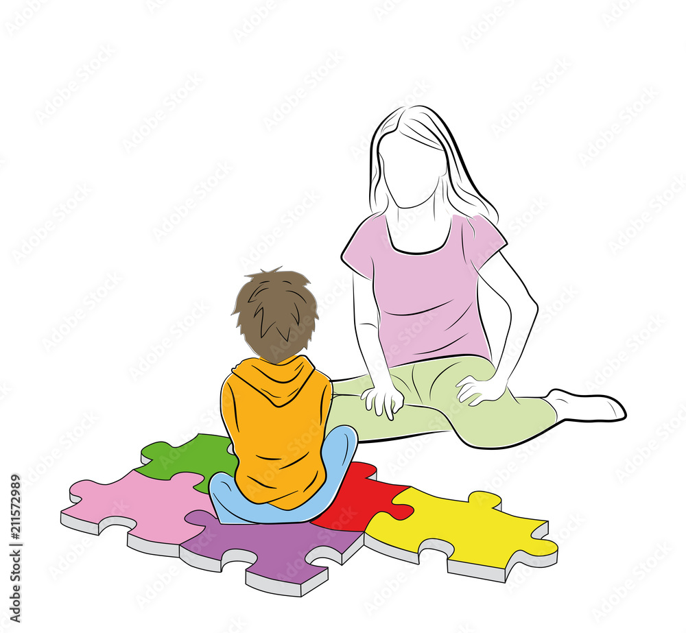 the child is sitting with his mother. the child is sitting on the ...