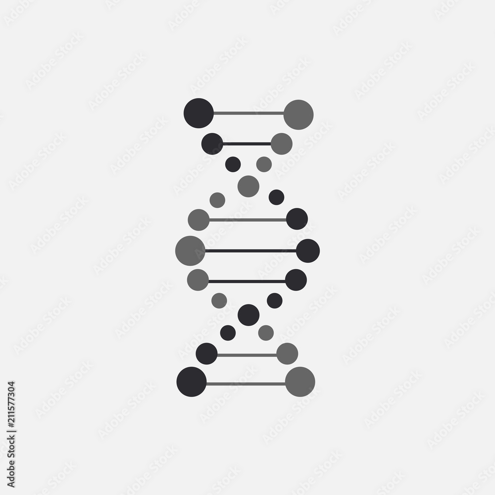 Thin line concept. DNA Icons set vector illustration. Polygonal DNA ...