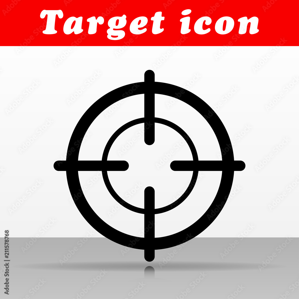 black target vector icon design Stock Vector | Adobe Stock