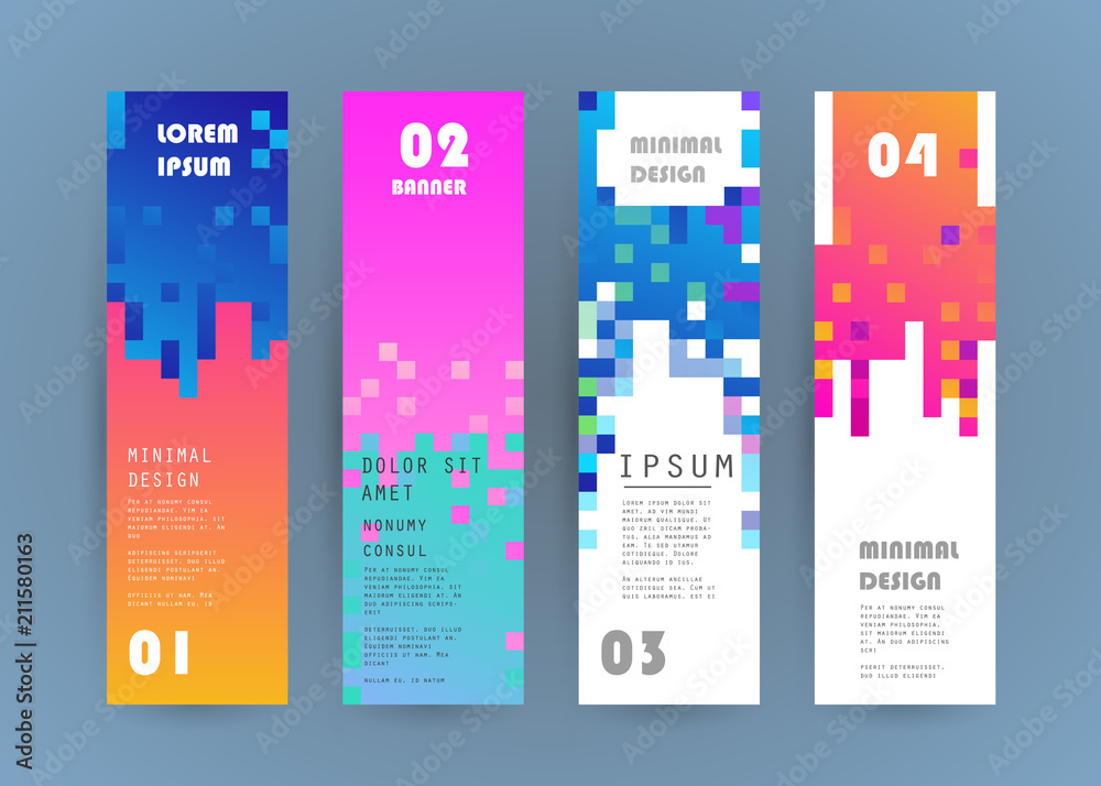 Vector vertical banner design Stock Vector | Adobe Stock