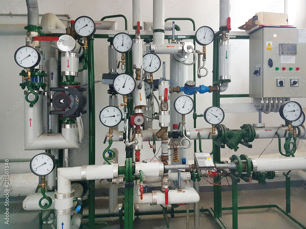 Sensors and devices indicating the parameters of hot water in the ...