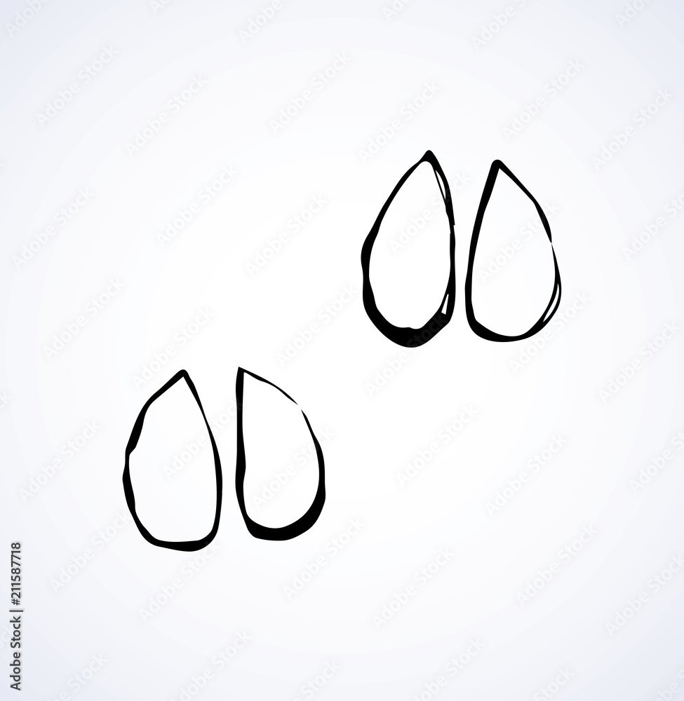 Photo & Art Print Traces of hooves. Vector drawing, Marina