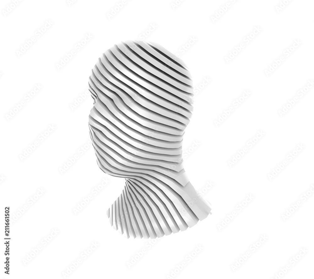cinema 4d 3d modeling head veroni Stock Illustration | Adobe Stock