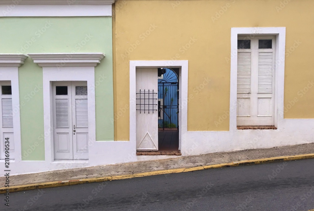 Spanish Inspired Side Street in a Small Village; Travel, Architecture ...