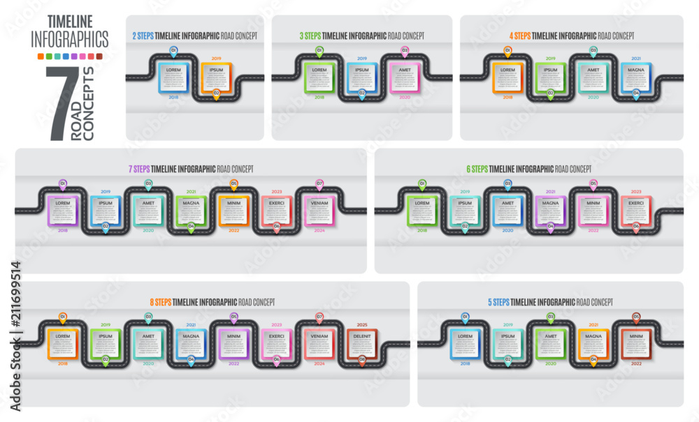 Navigation map infographic timeline concept. Vector illustration Stock ...