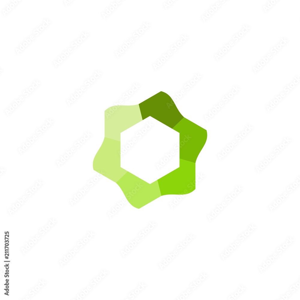 Hexagon star logo design Stock Vector | Adobe Stock