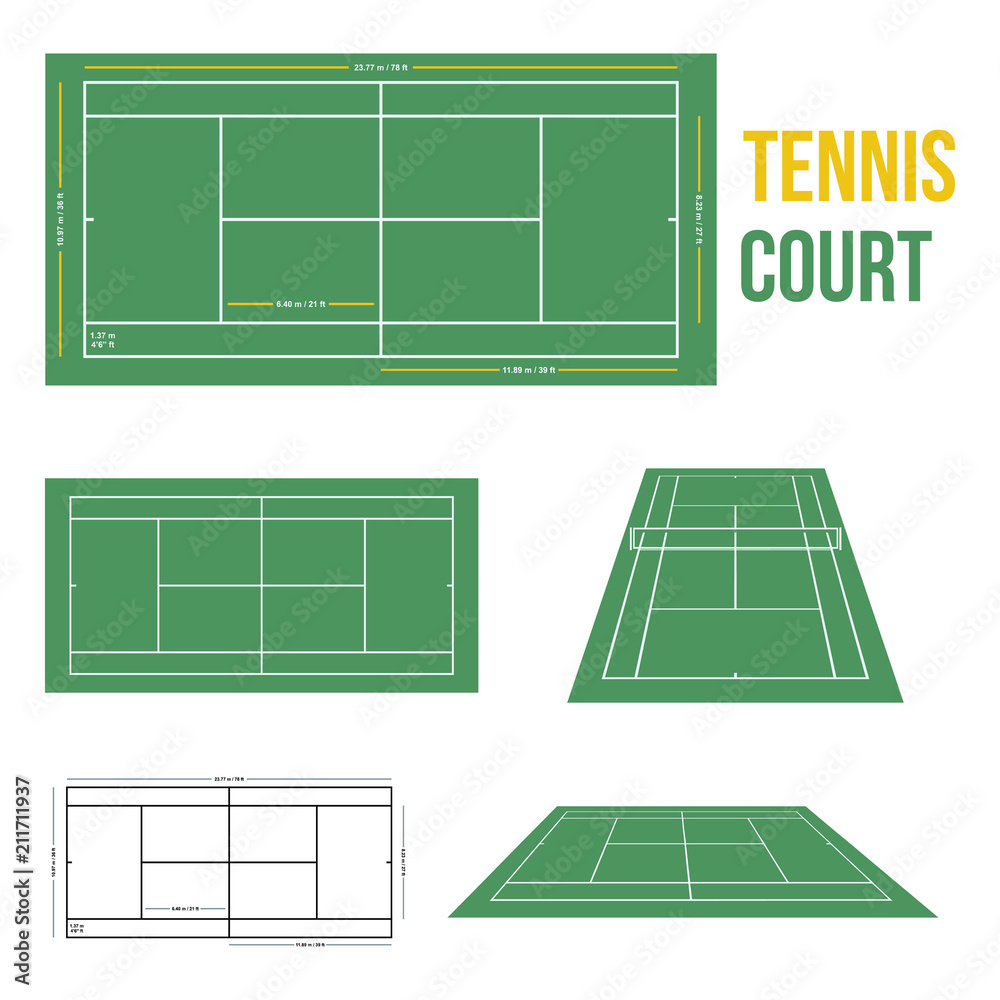 Tennis Court Vector