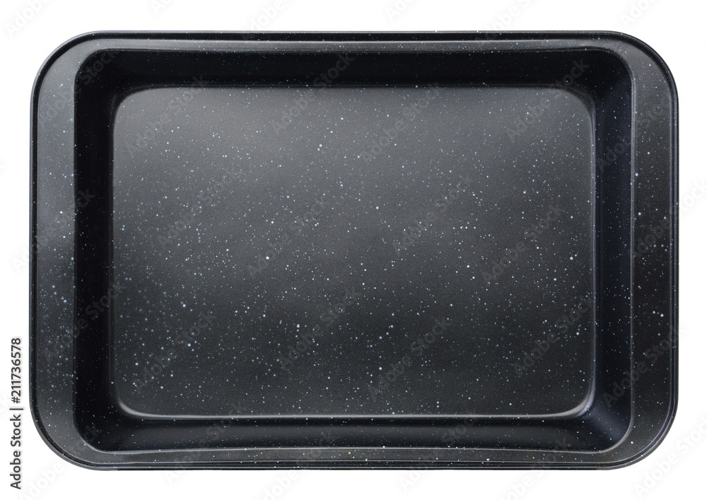Top view baking tray isolated on white for use in layouts and ...