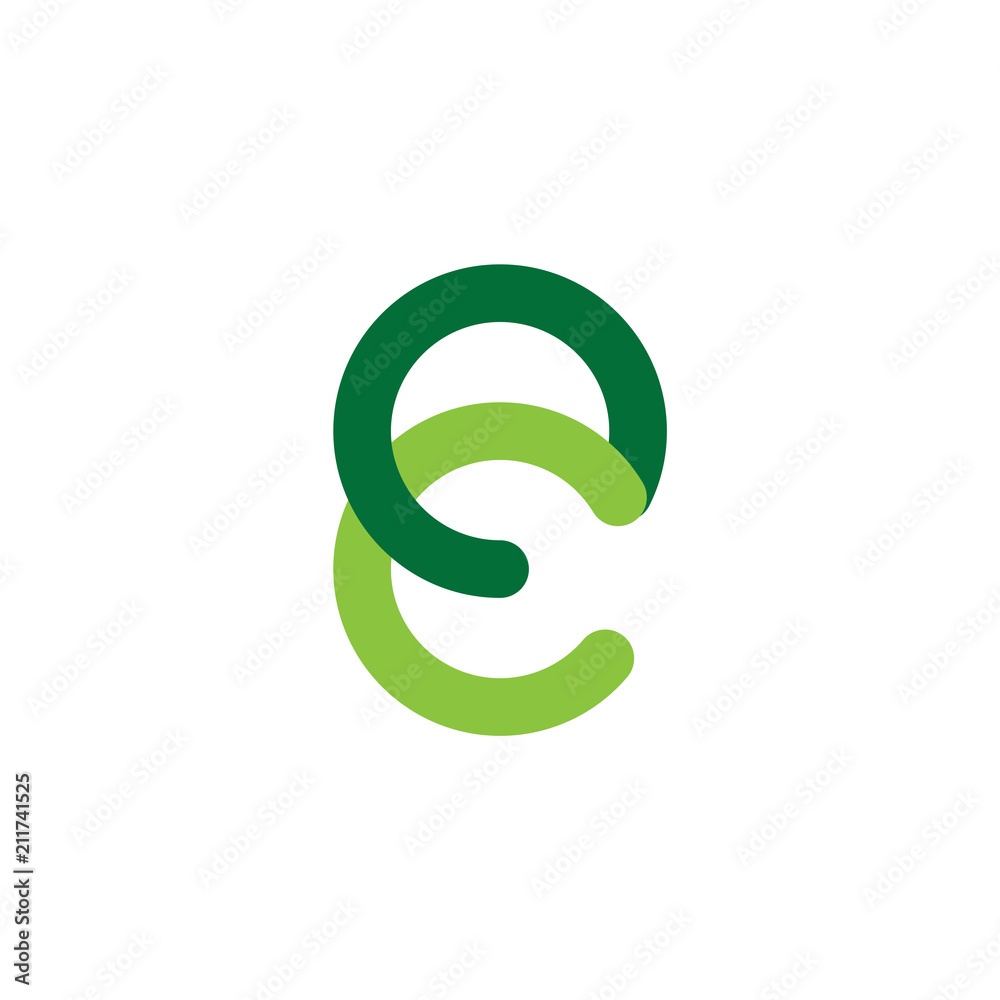 EC initial vector Logo element. EC initial design collection. Vector ...
