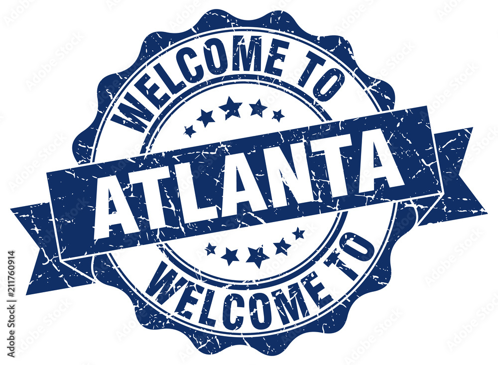 Atlanta round ribbon seal Stock Vector | Adobe Stock