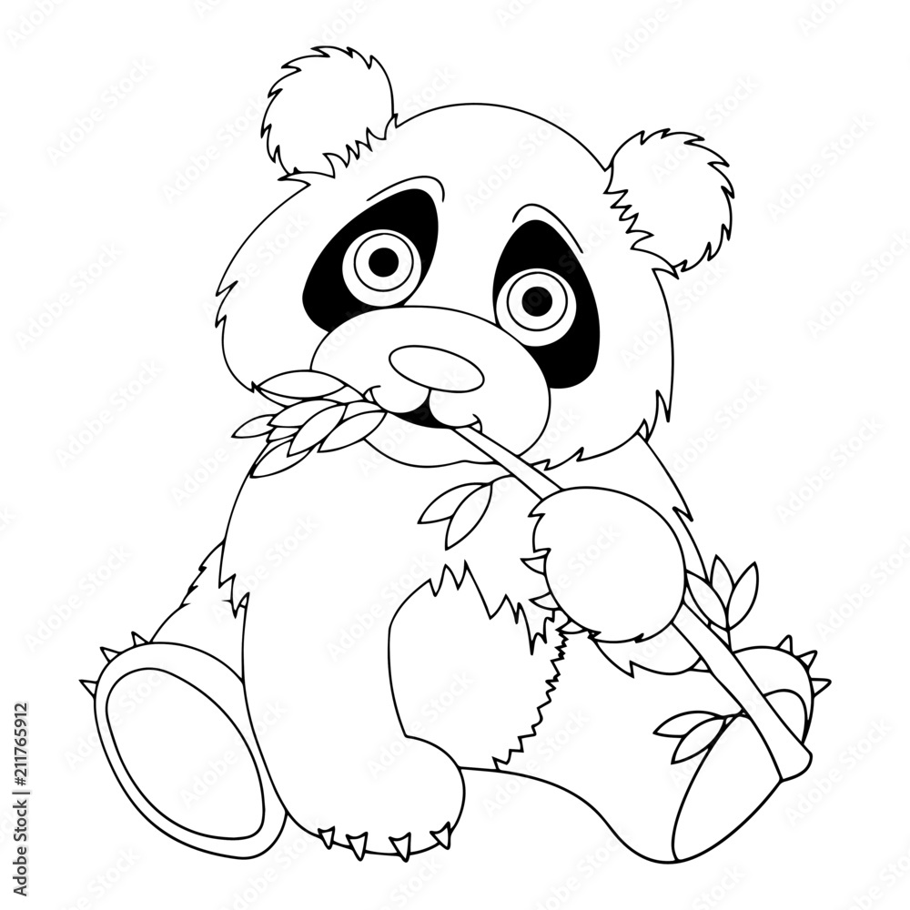 Panda cartoon illustration isolated on white background for children ...