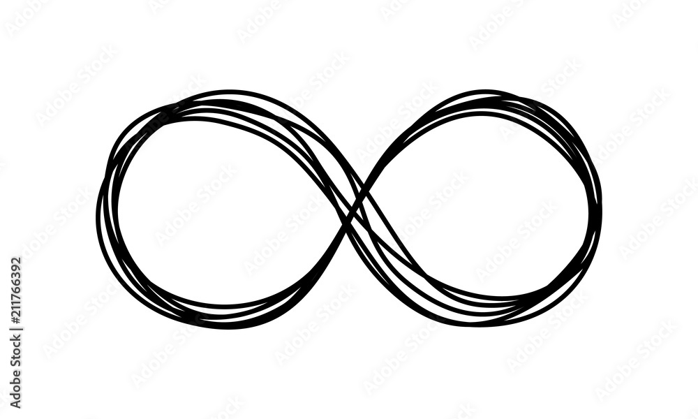 Infinity symbol scribble Stock Vector | Adobe Stock