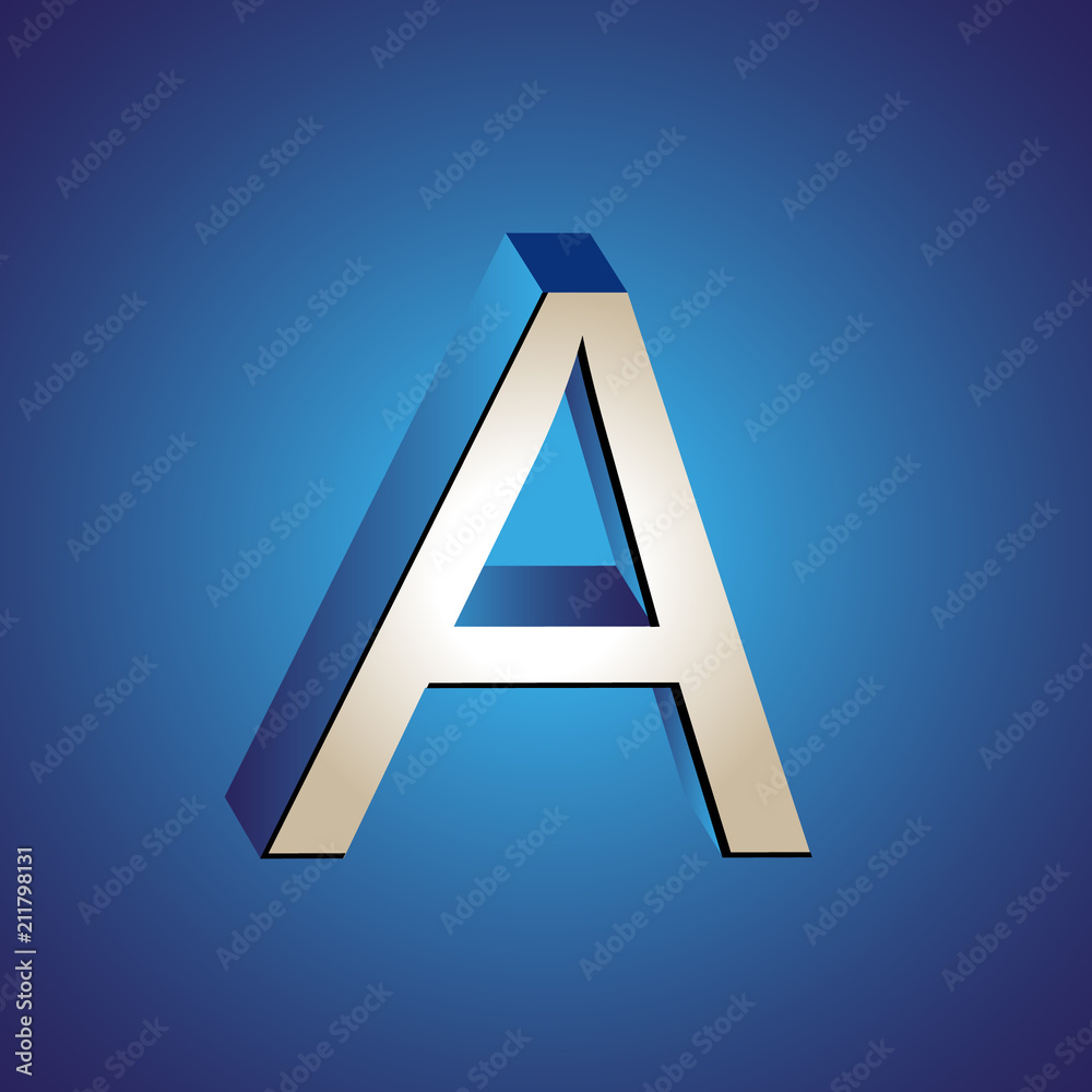 logotypeA/On the drawing, the logo of the letter A, the brand of the ...