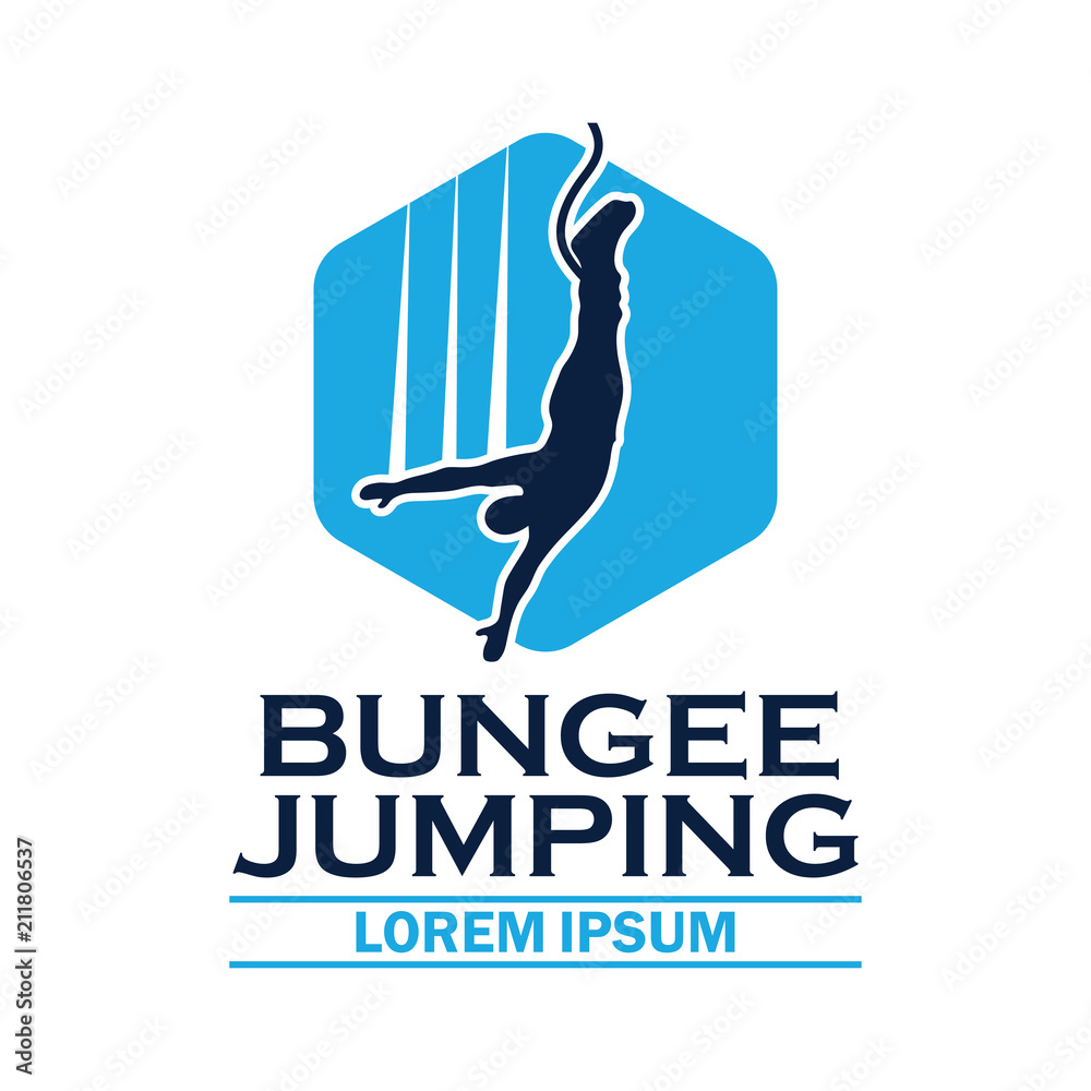 bungee jumping logo with text space for your slogan / tag line, vector ...