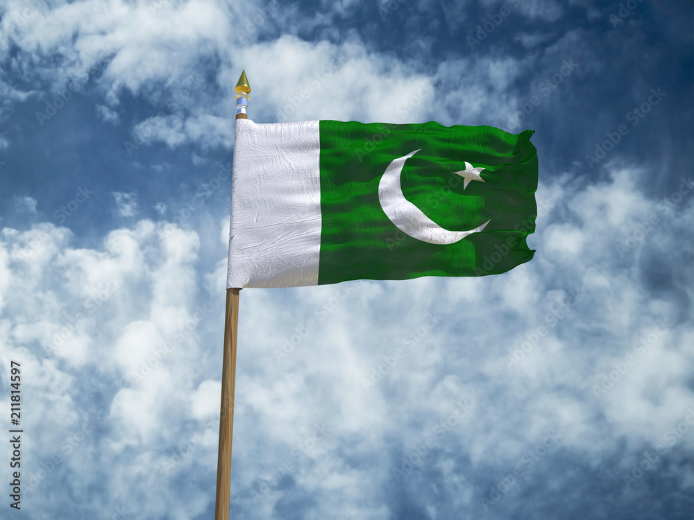 Pakistan flag Silk waving flag of Pakistan made transparent fabric with ...