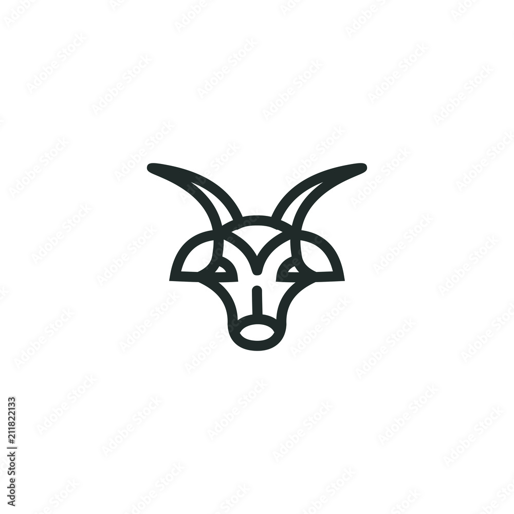 Ram logo minimalist modern graphic download template illustration Stock ...