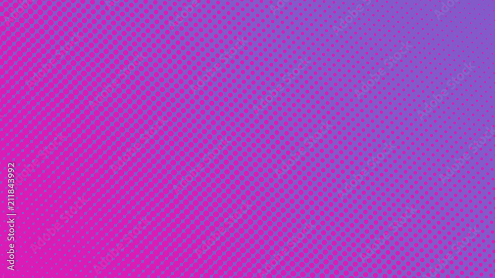 Halftone gradient pattern vector illustration. Pink dotted, purple ...