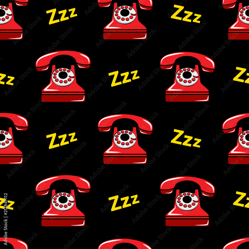 Abstract seamless telephone pattern for girls, boys, clothes. Creative ...