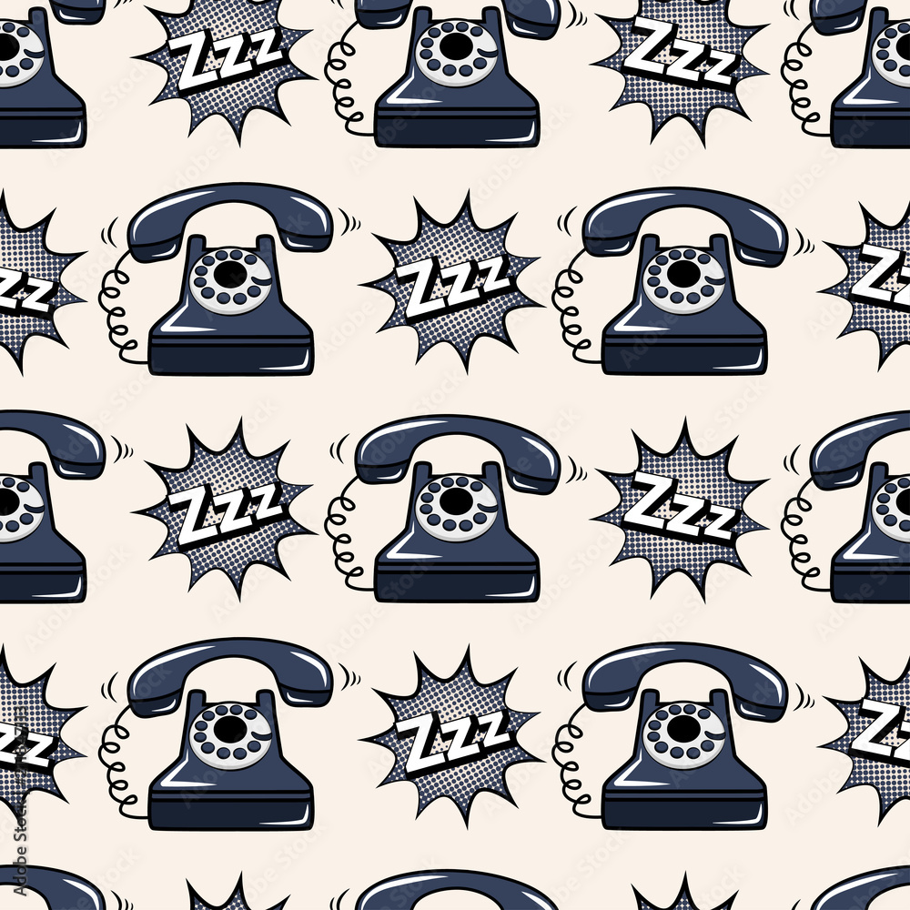 Abstract seamless telephone pattern for girls, boys, clothes. Creative ...